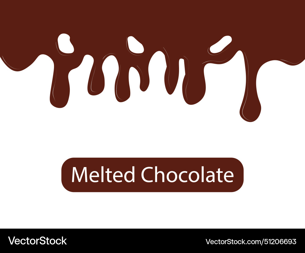 Melted chocolate symbol and icon Royalty Free Vector Image