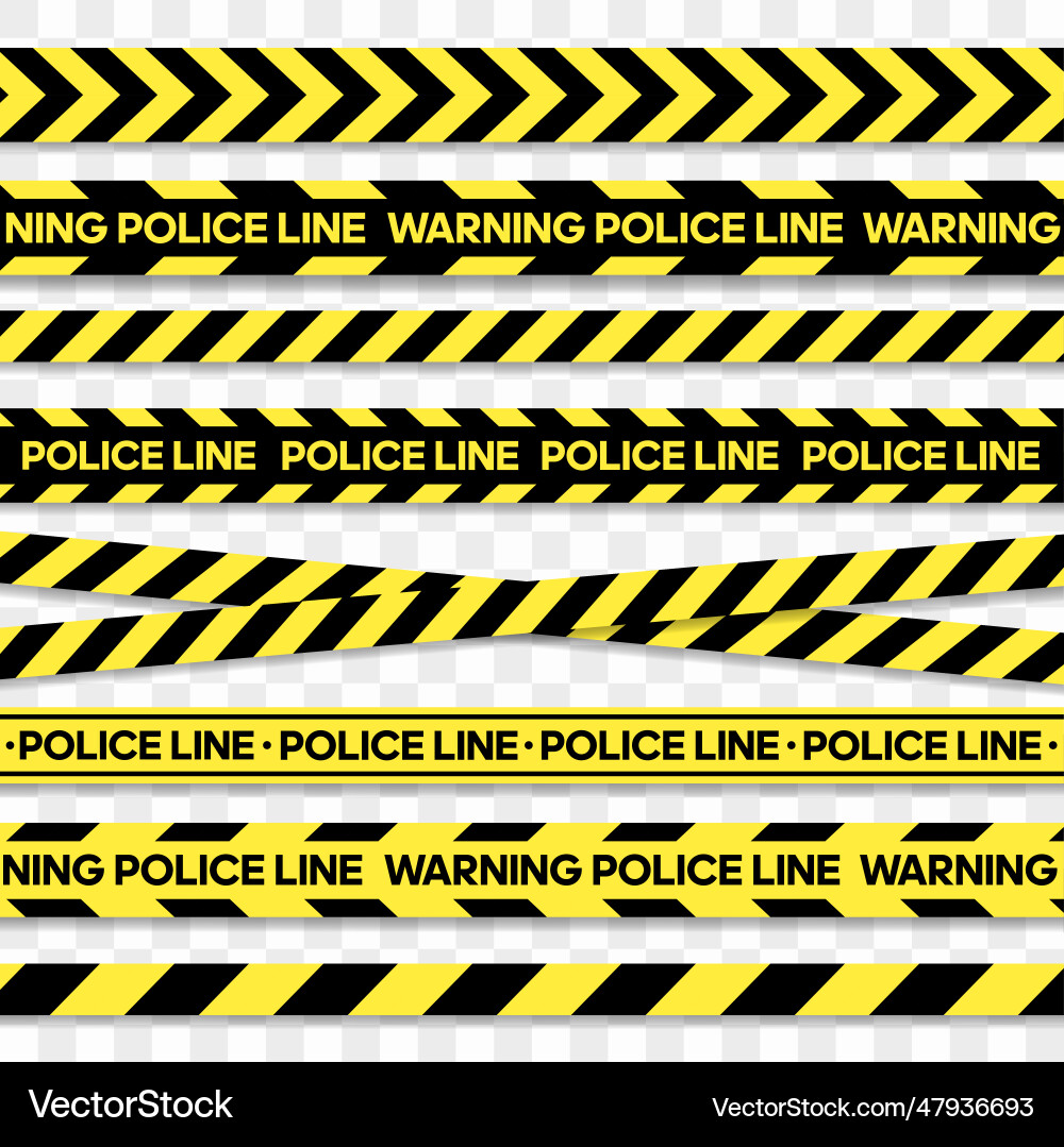 Police line and danger tape caution Royalty Free Vector