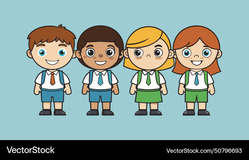 School children art Royalty Free Vector Image - VectorStock