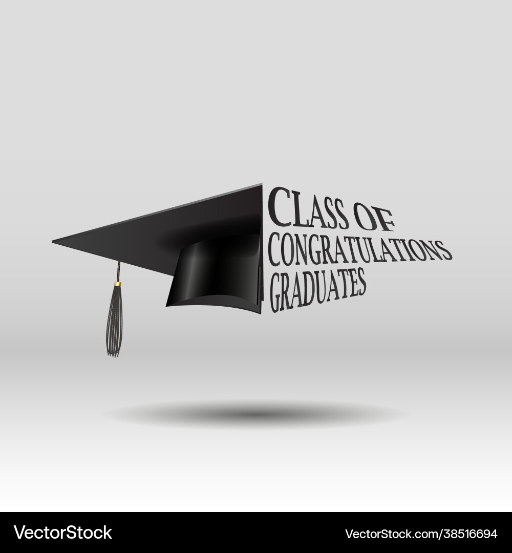 Congratulations graduates class template Vector Image
