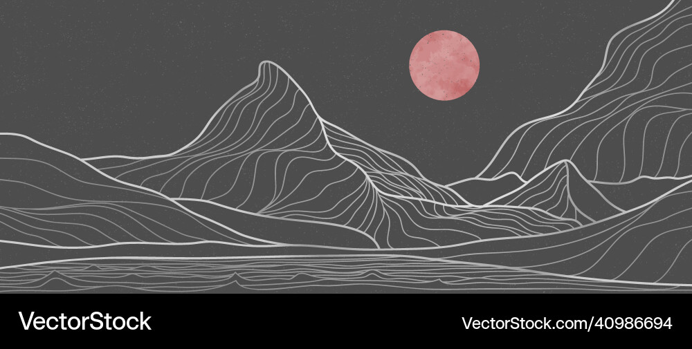 Creative minimalist modern line art print Vector Image