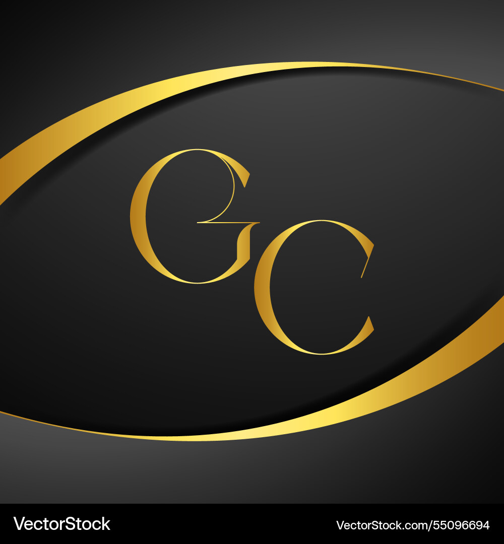 Gc luxury letter logo Royalty Free Vector Image