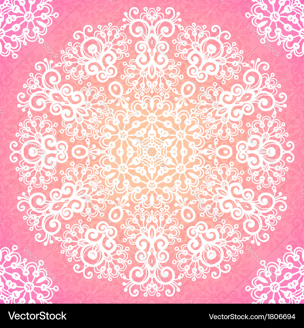 Lacy pink ornate seamless pattern Royalty Free Vector Image