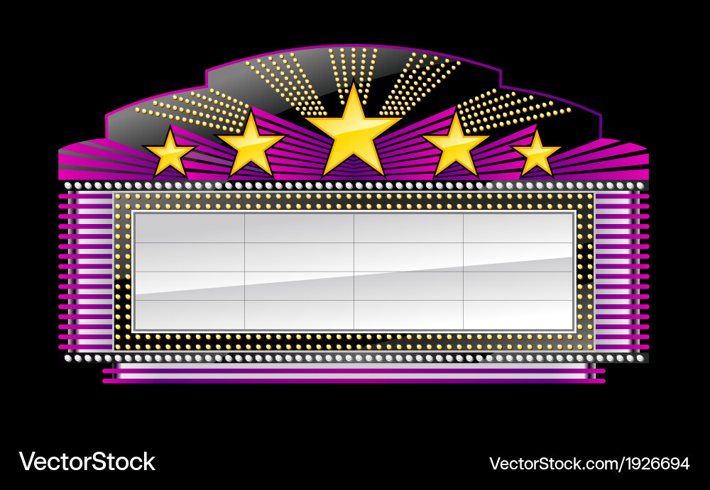 Marquee banner black Royalty Free Vector Image