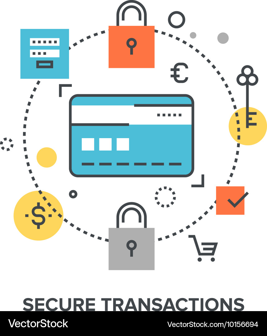 Secure transaction concept Royalty Free Vector Image