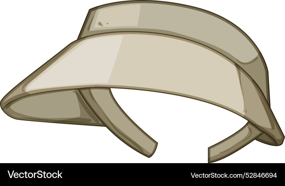 Tennis visor cap cartoon Royalty Free Vector Image