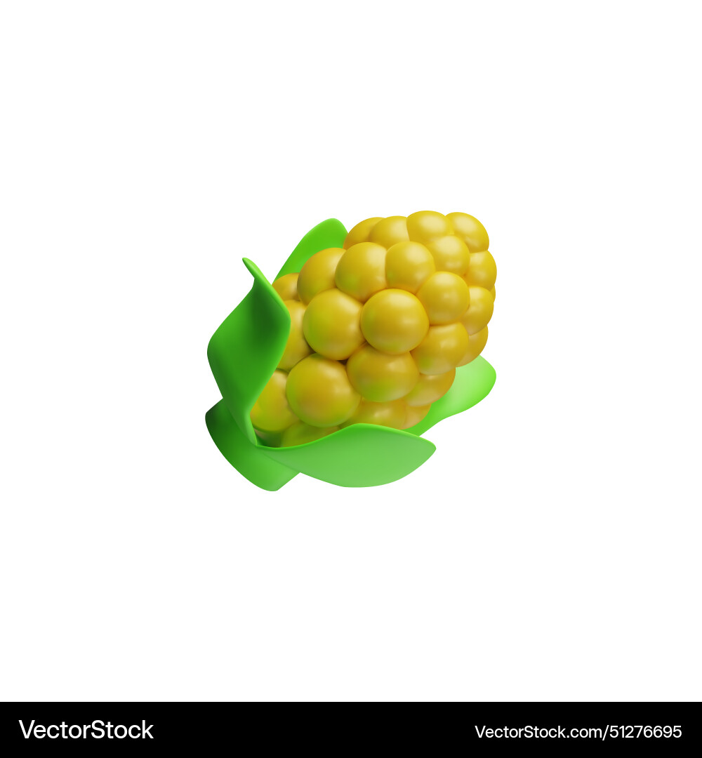 3d of thanksgiving corn Royalty Free Vector Image