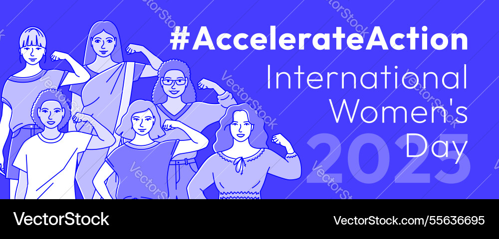 Accelerate action campaign pose international Vector Image