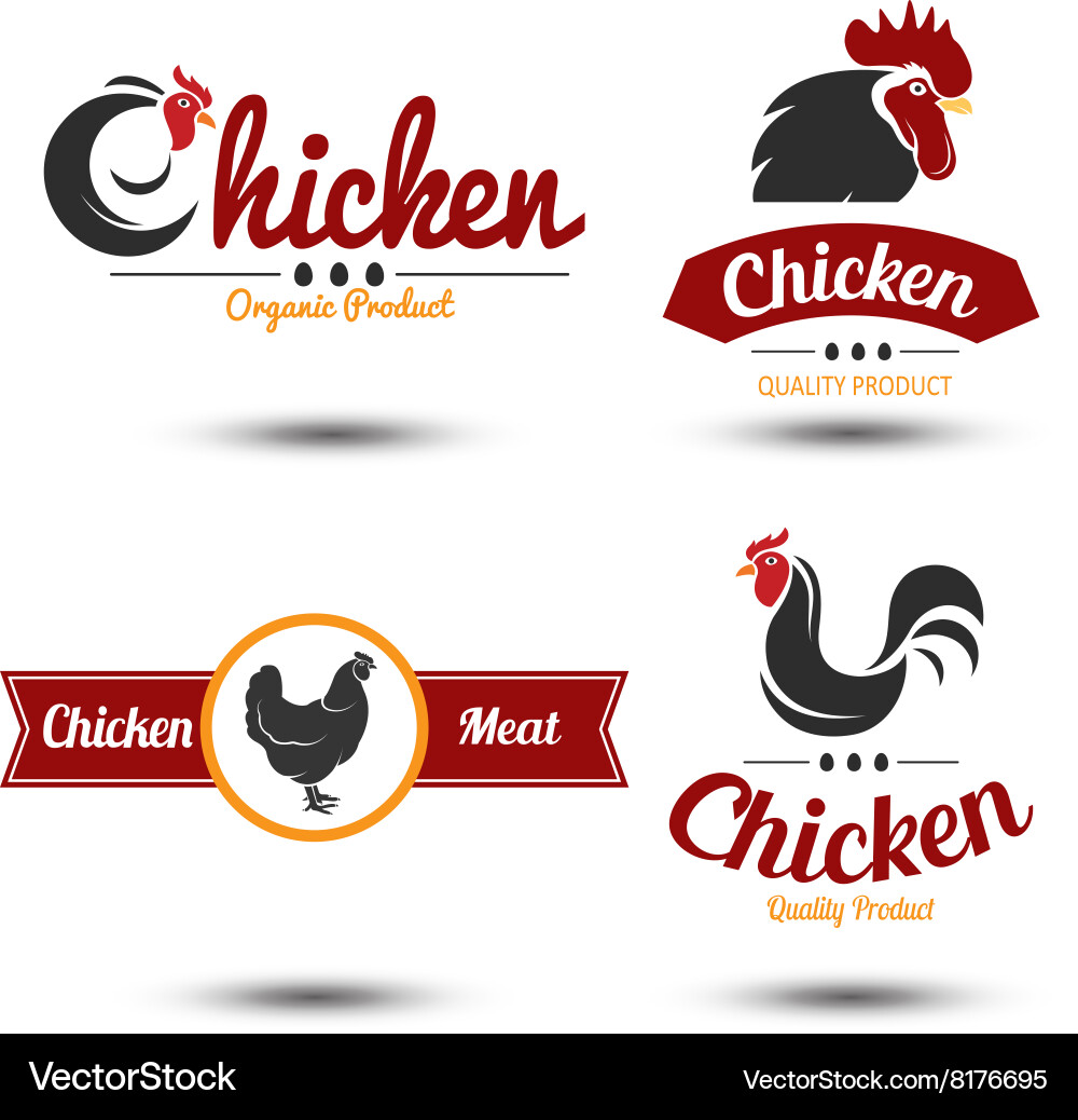 Chicken Labels & Badges Royalty Free Vector Image