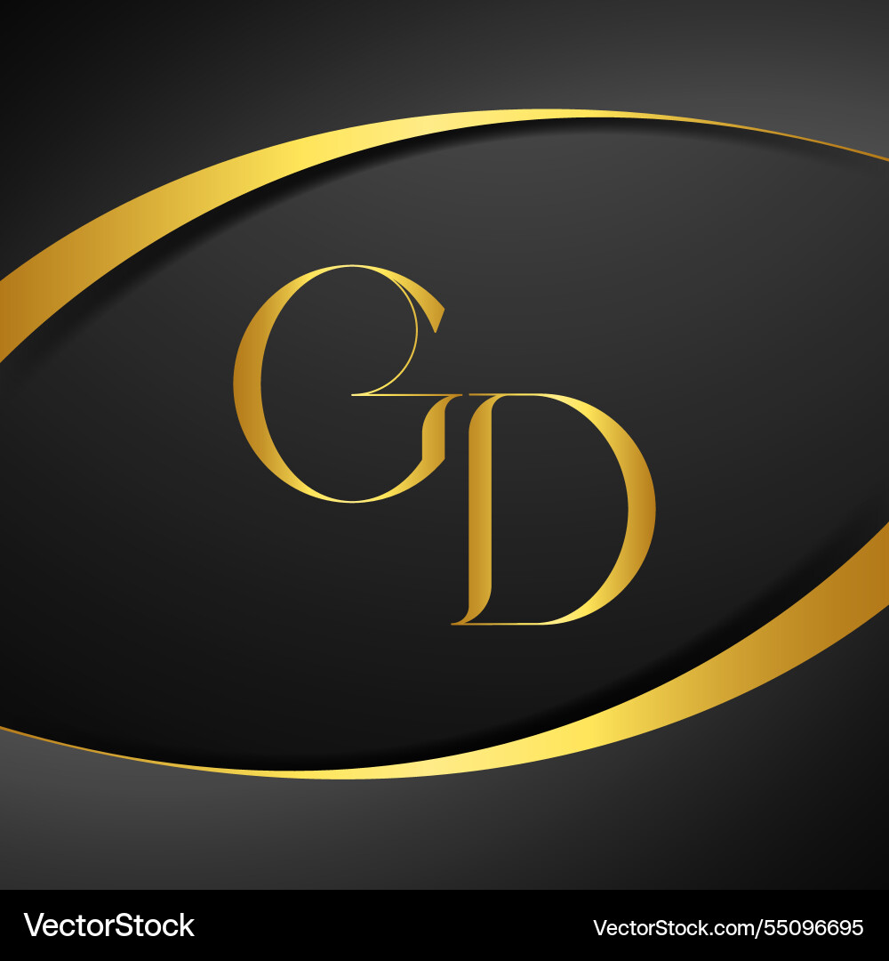 Gd luxury letter logo Royalty Free Vector Image