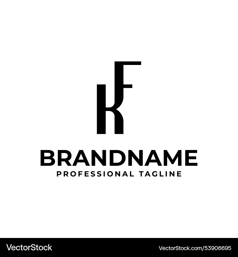 Letters kf monogram logo suitable for any Vector Image