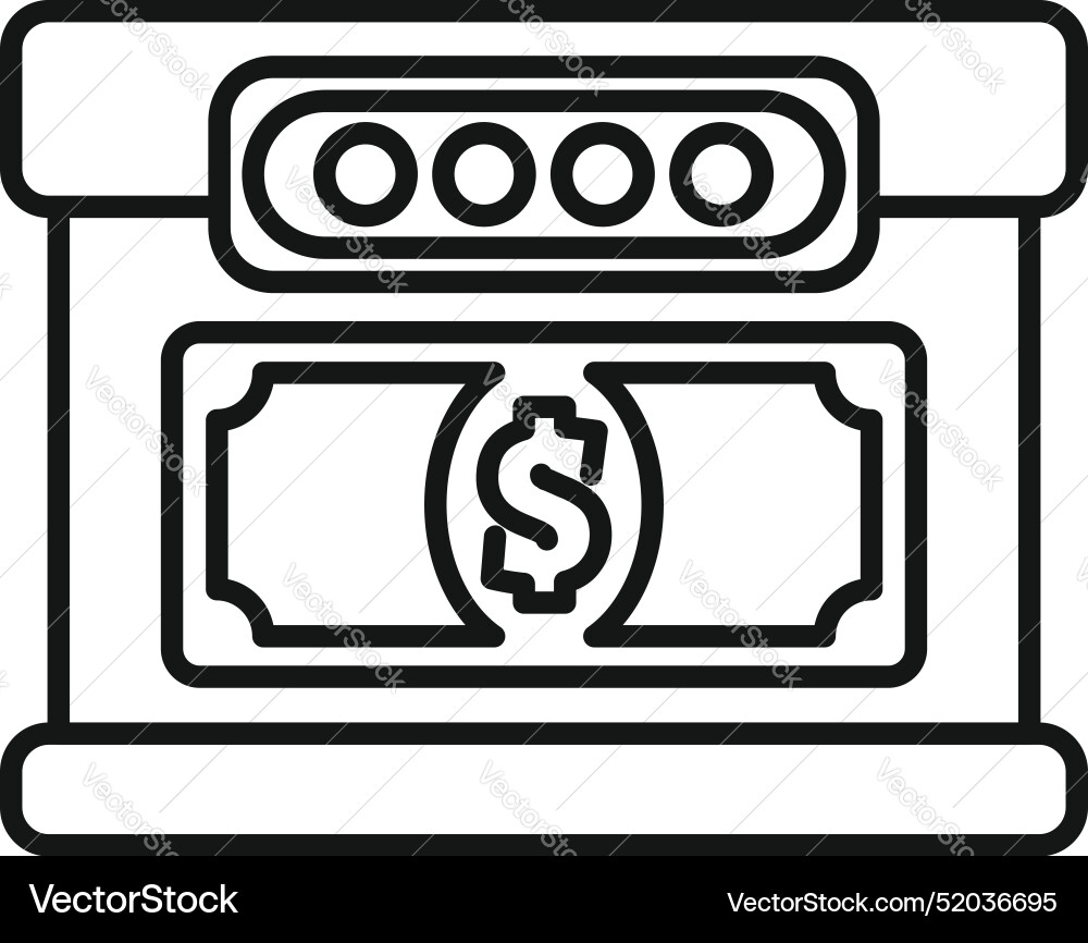 Money box with dollar bill for secure savings Vector Image