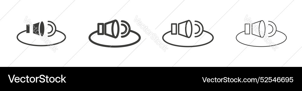 Surround sound icon set on white background Vector Image