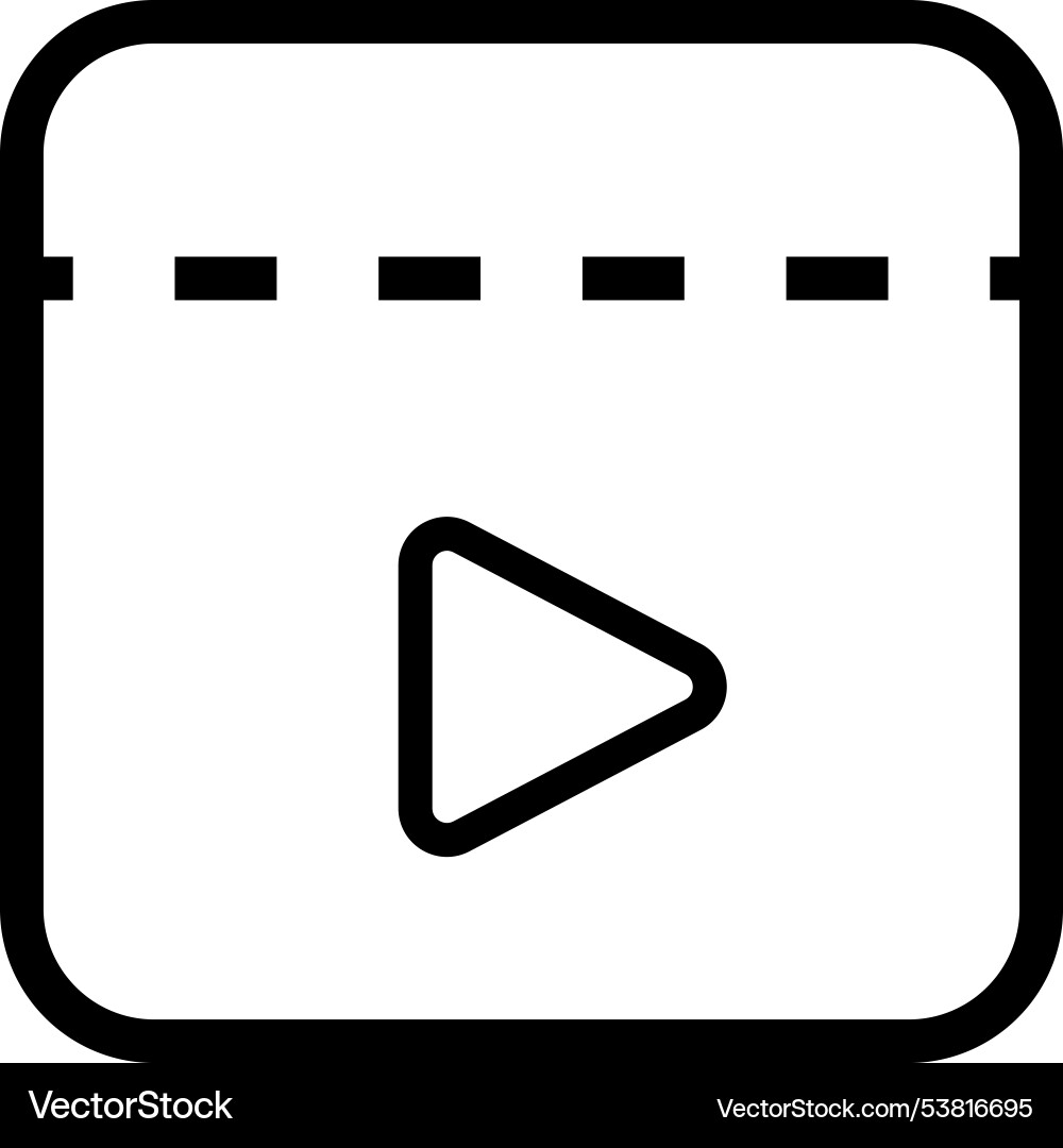 Video icon logo design template isolated Vector Image