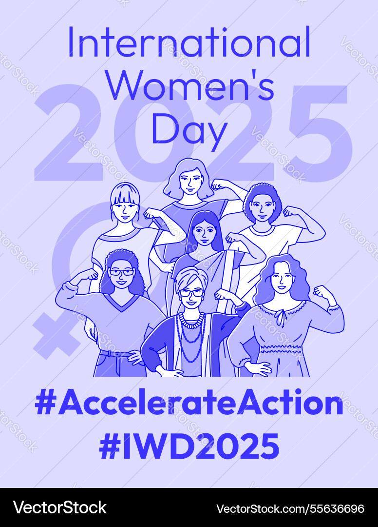 Accelerate action campaign pose international Vector Image