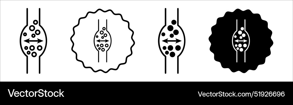 Blood clot pressure icon logo set Royalty Free Vector Image