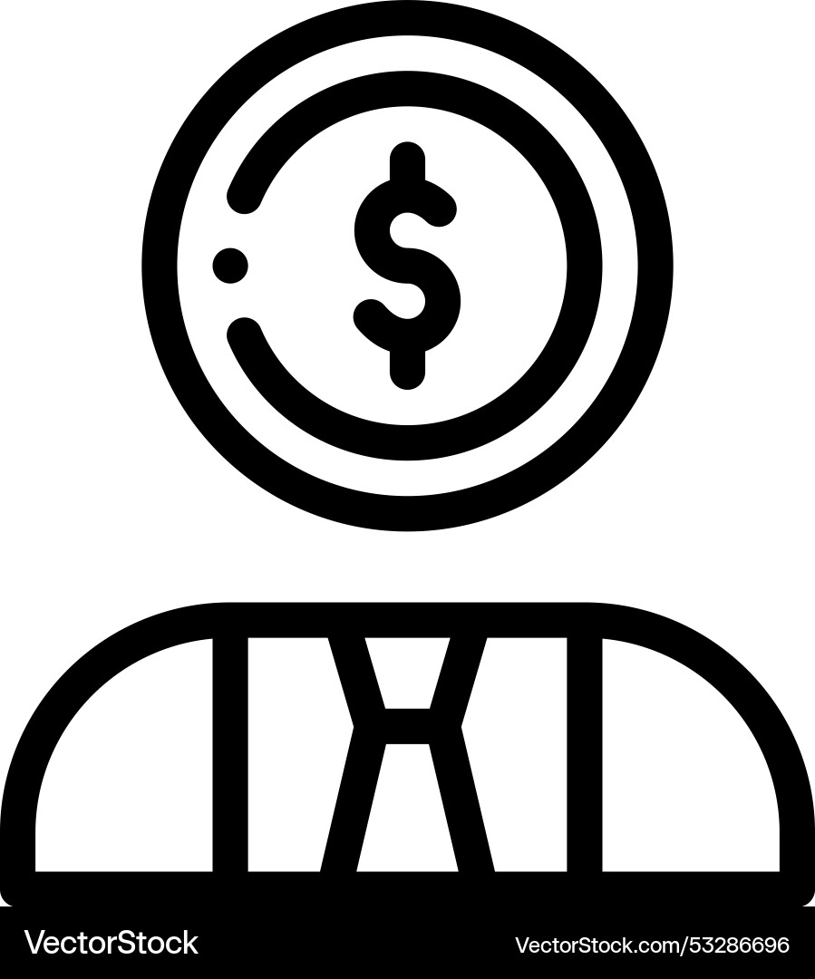 Entrepreneur icon thin linear style design Vector Image