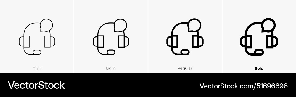 Help icon thin light regular and bold style Vector Image