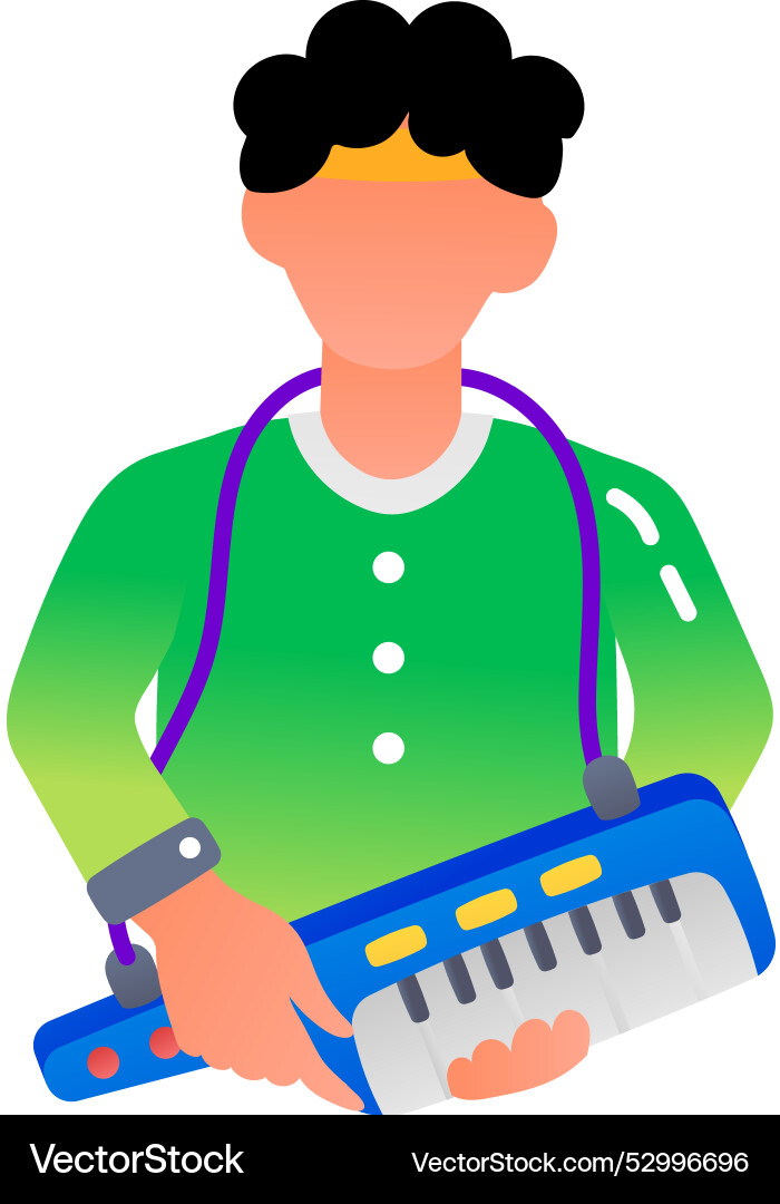 Keyboard player Royalty Free Vector Image - VectorStock