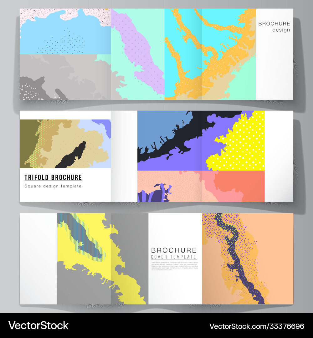 Layout square covers design templates Royalty Free Vector