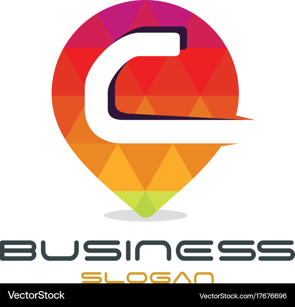 Letter c point logo Royalty Free Vector Image - VectorStock