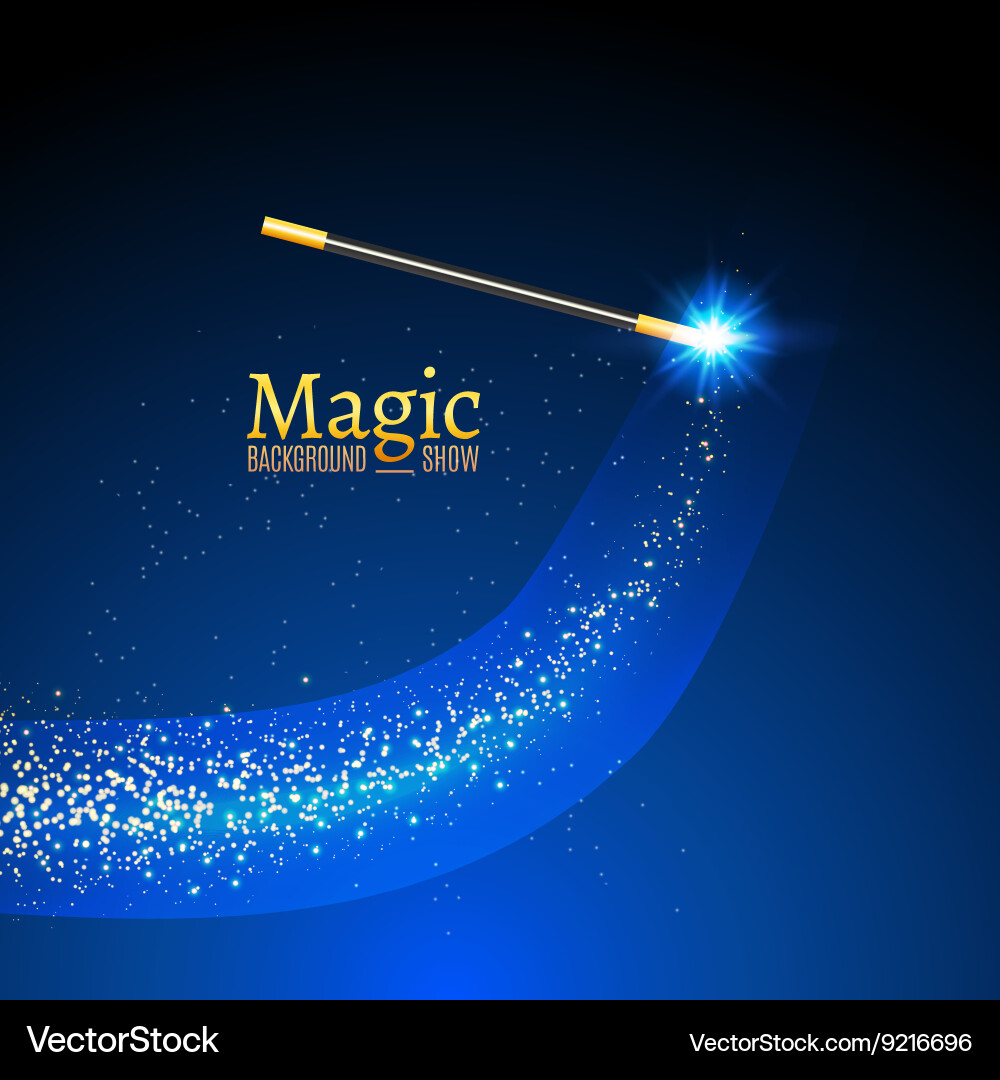 Magie Wand Hintergrund Wunder Magier Lizenzfreier Vektor
