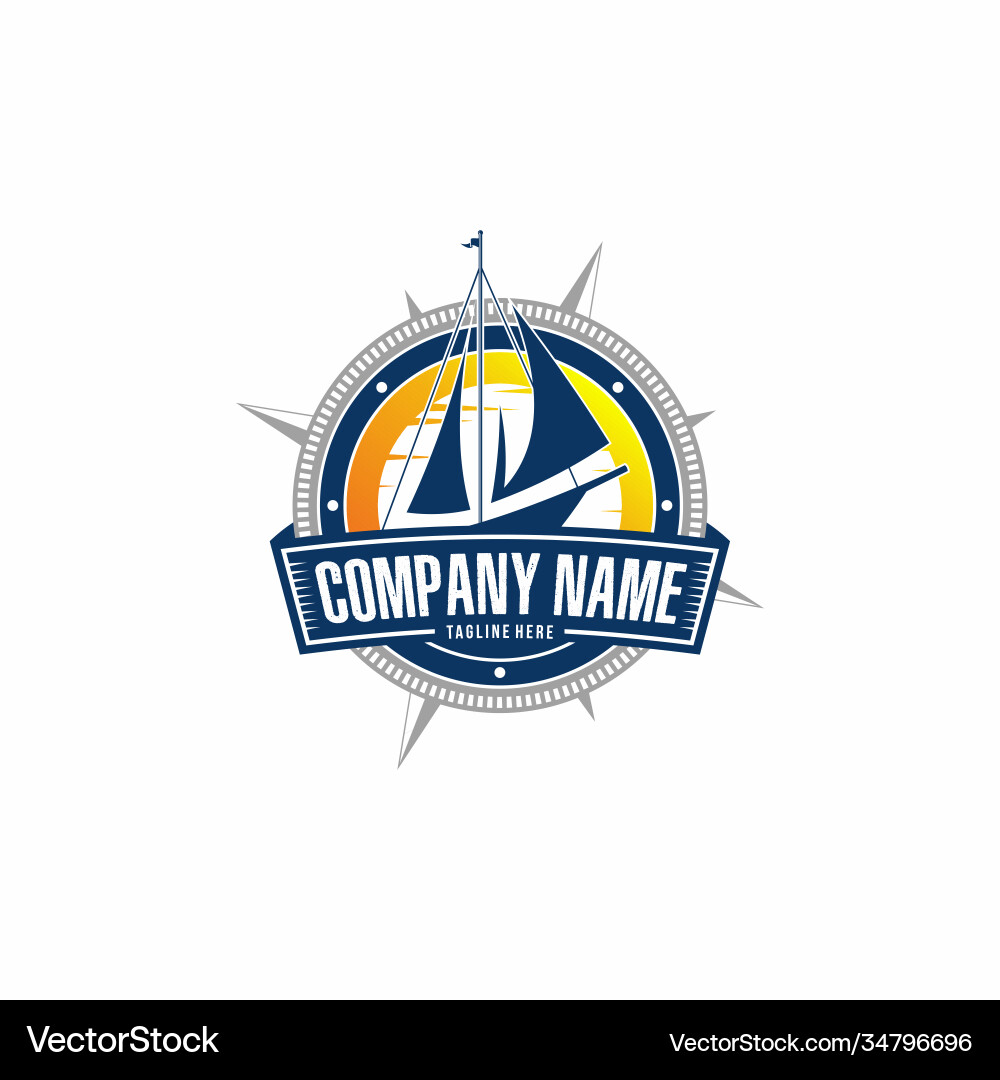Ship company logo Royalty Free Vector Image - VectorStock
