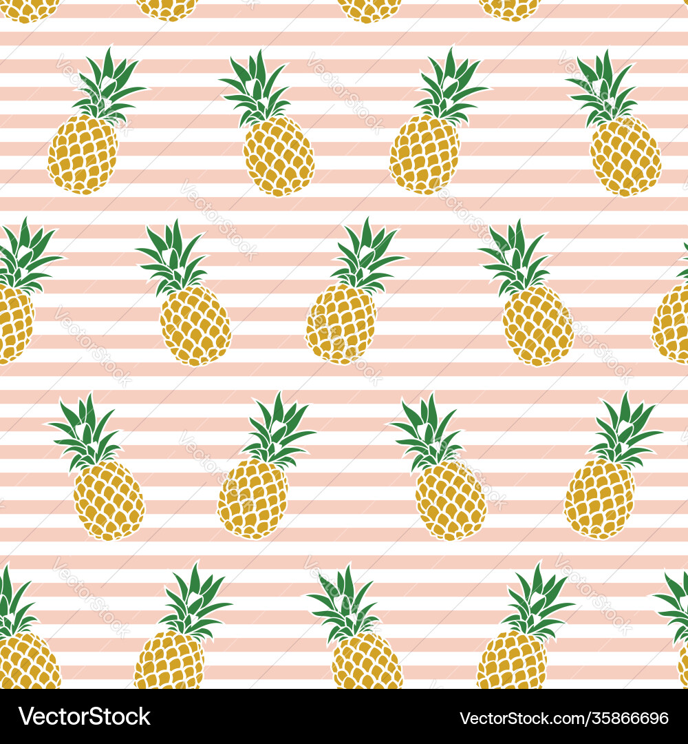 Tropical Pineapple Pattern Royalty Free Vector Image