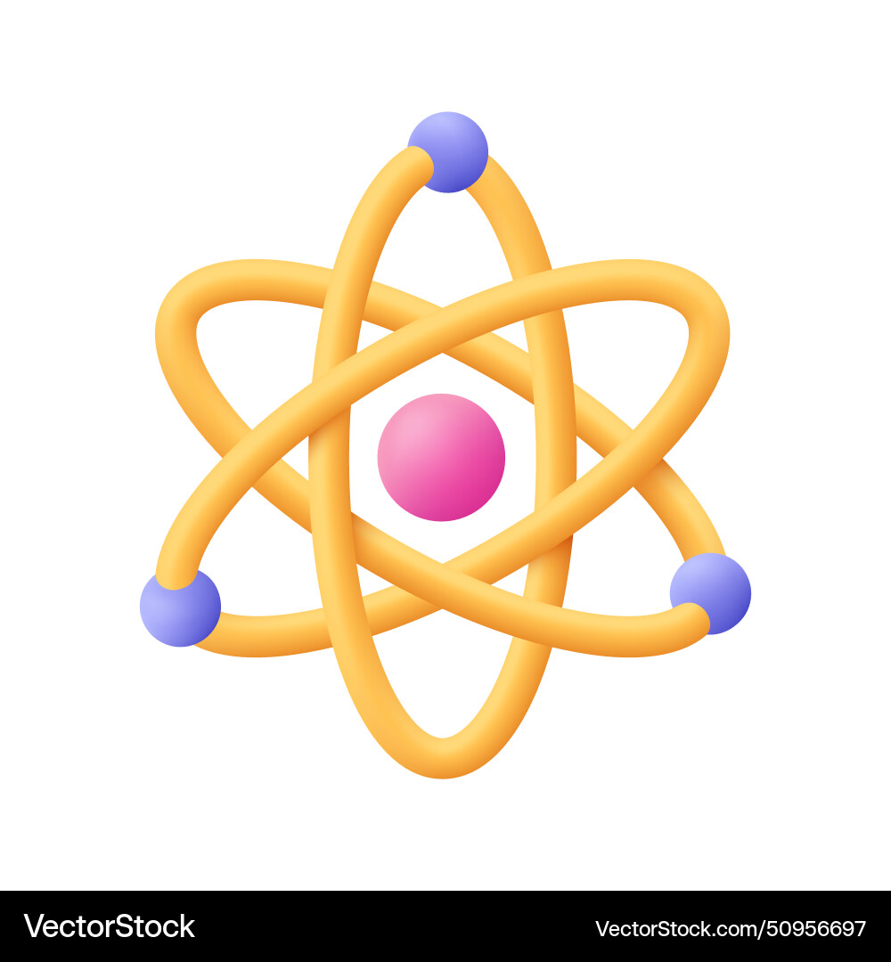 Atom orbital electrons nuclear energy Royalty Free Vector
