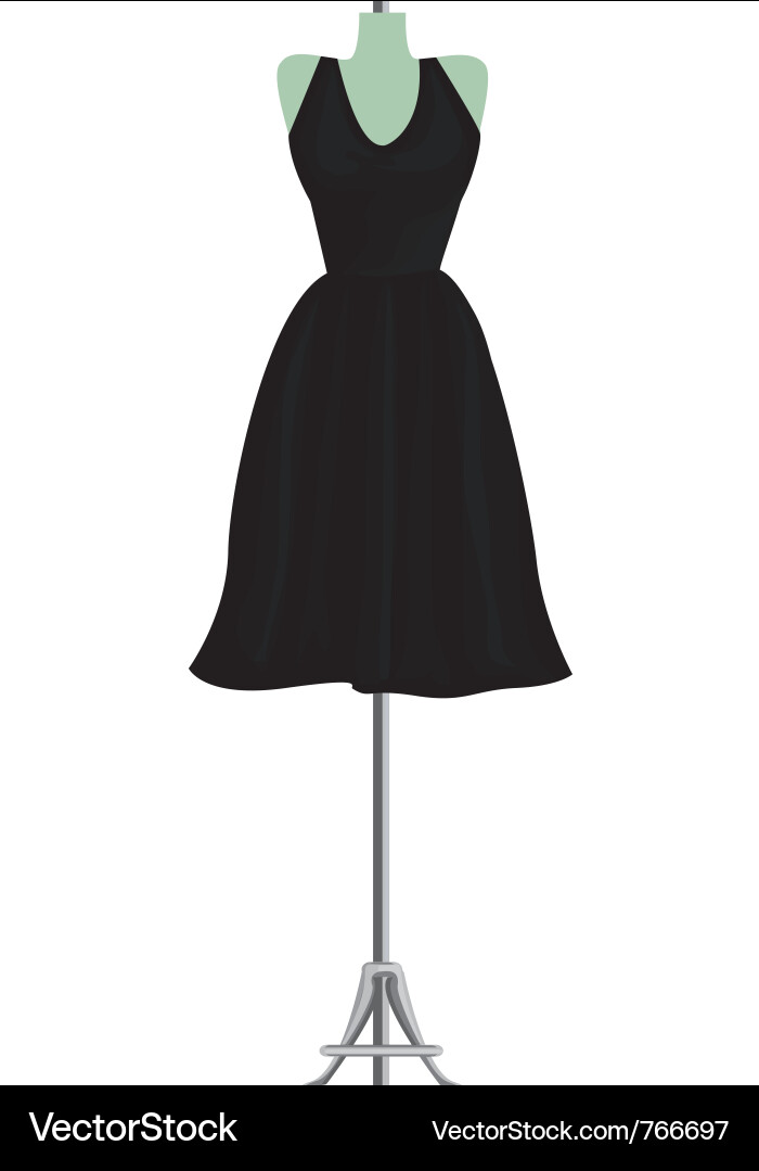 Black dress Royalty Free Vector Image - VectorStock