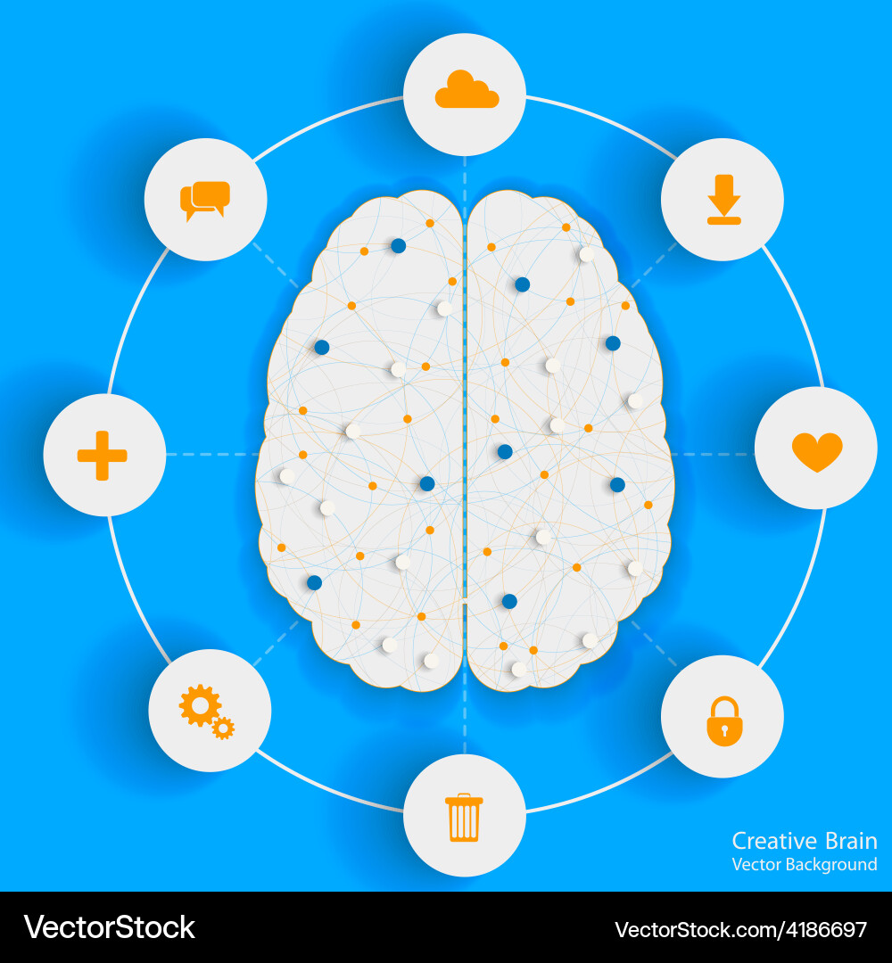 Brain info Royalty Free Vector Image - VectorStock