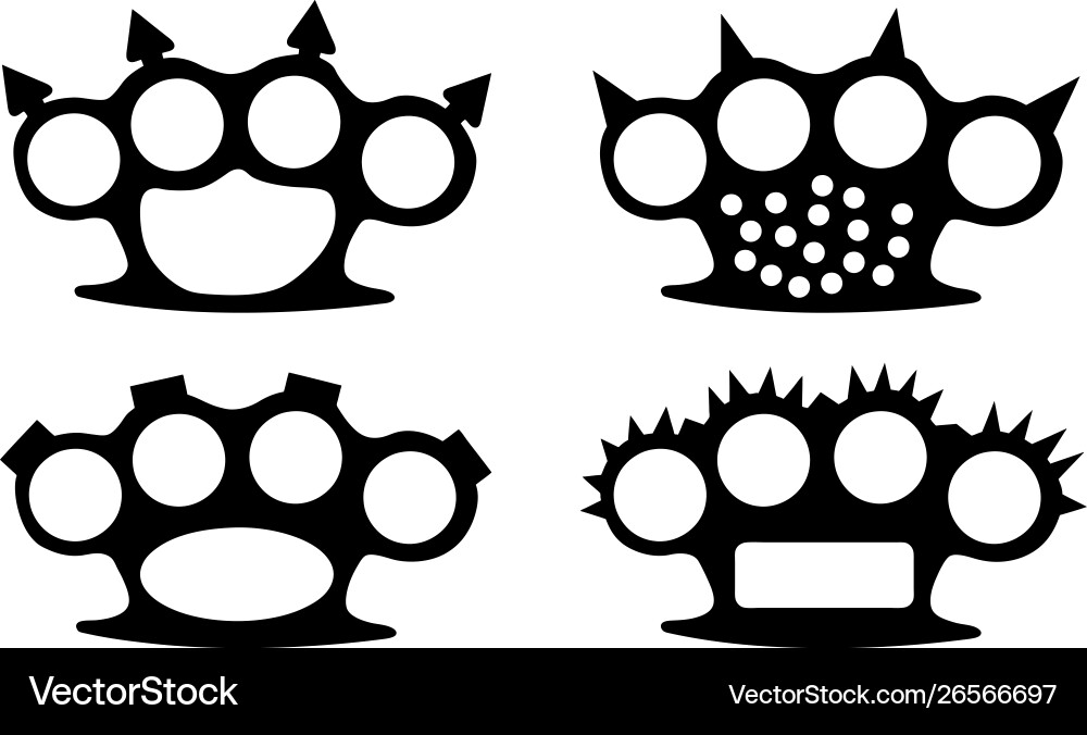 Brass Knuckles Weapon Royalty Free Vector Image