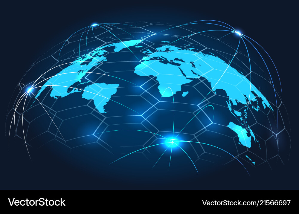 Global connection concept Royalty Free Vector Image