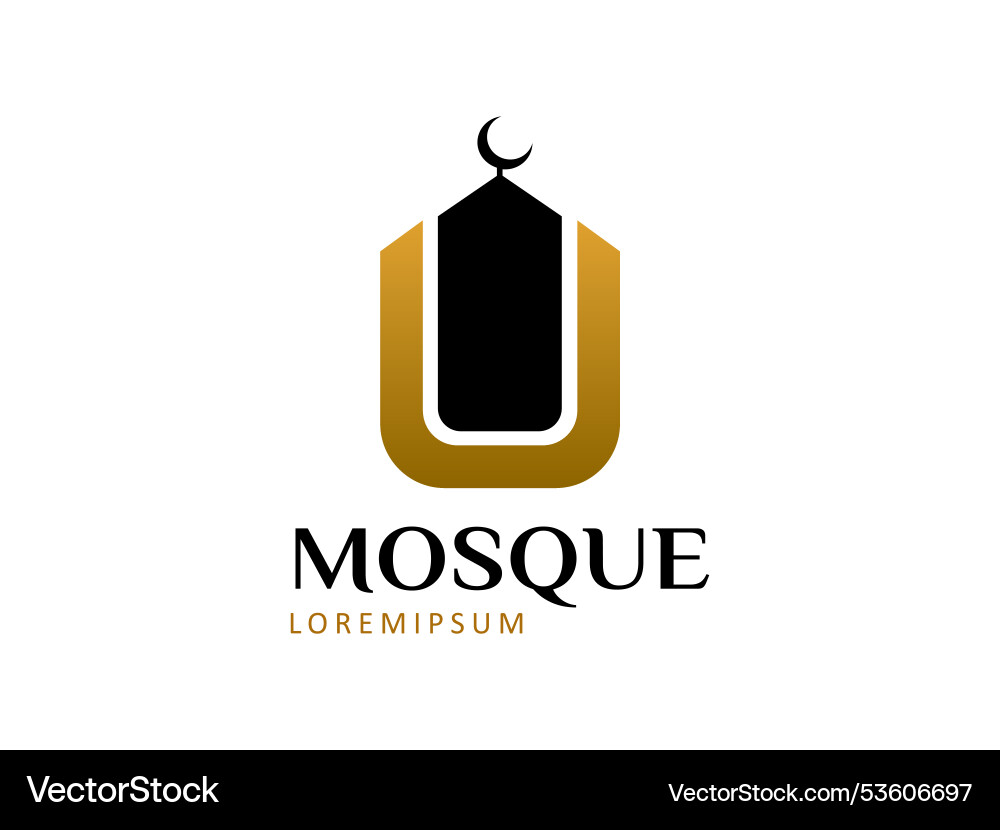 Modern mosque logo symbol or icon template Vector Image