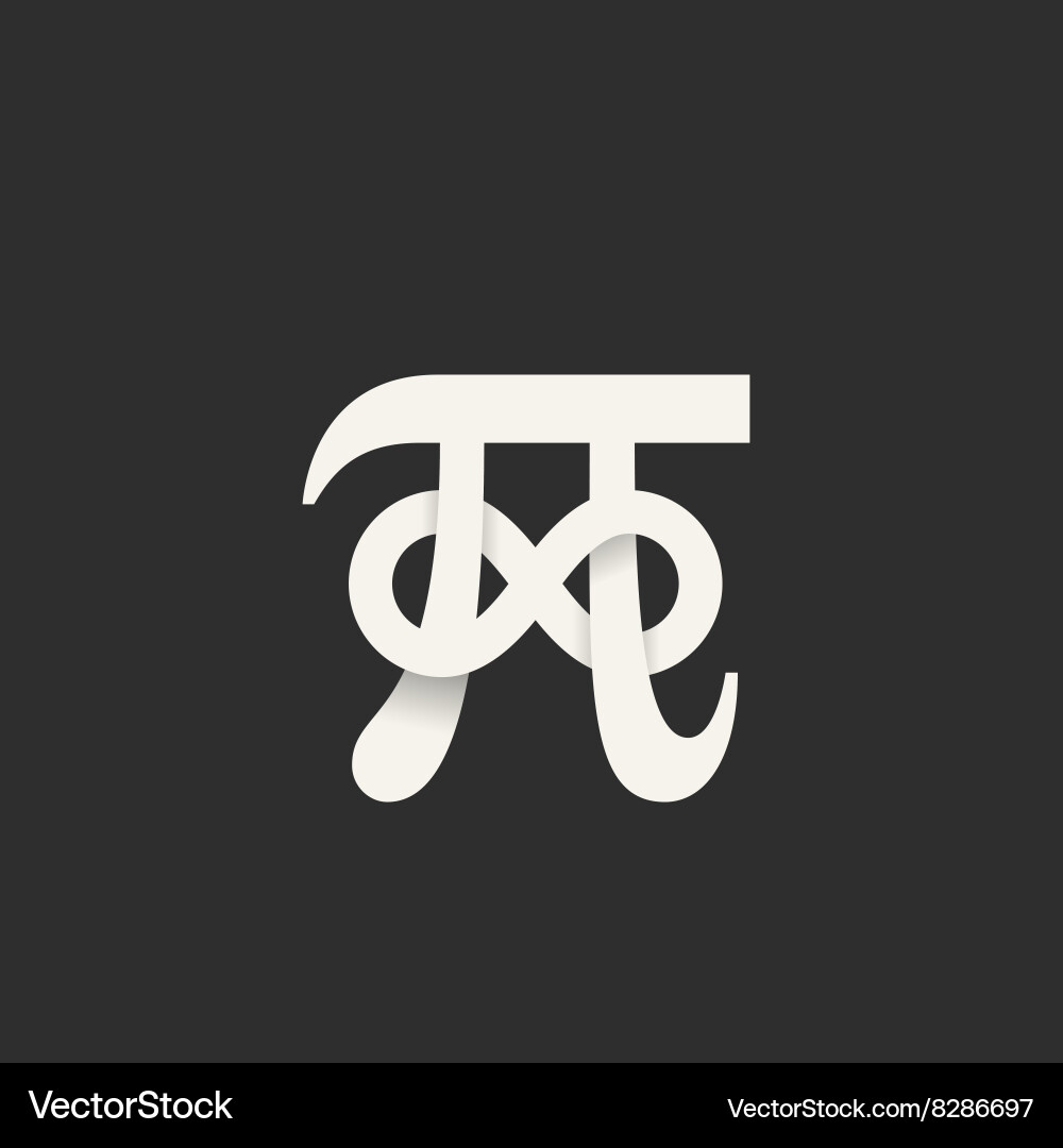 Pi Symbol Infinity Icon Royalty Free Vector Image