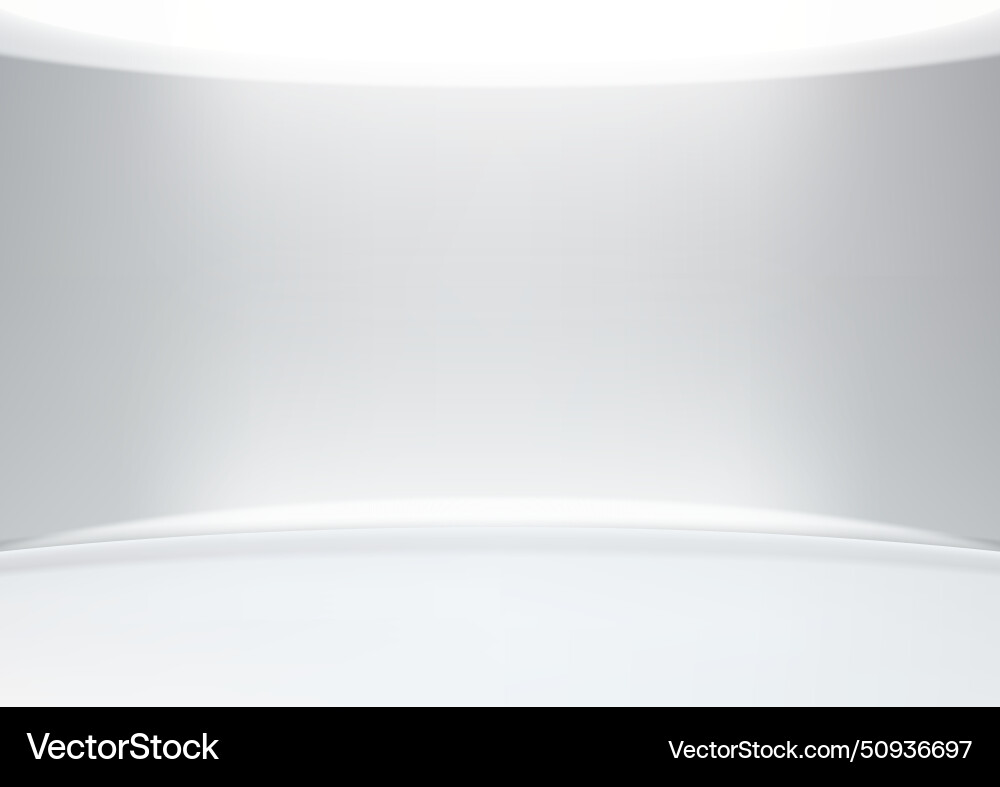 White studio room background with lighting modern Vector Image