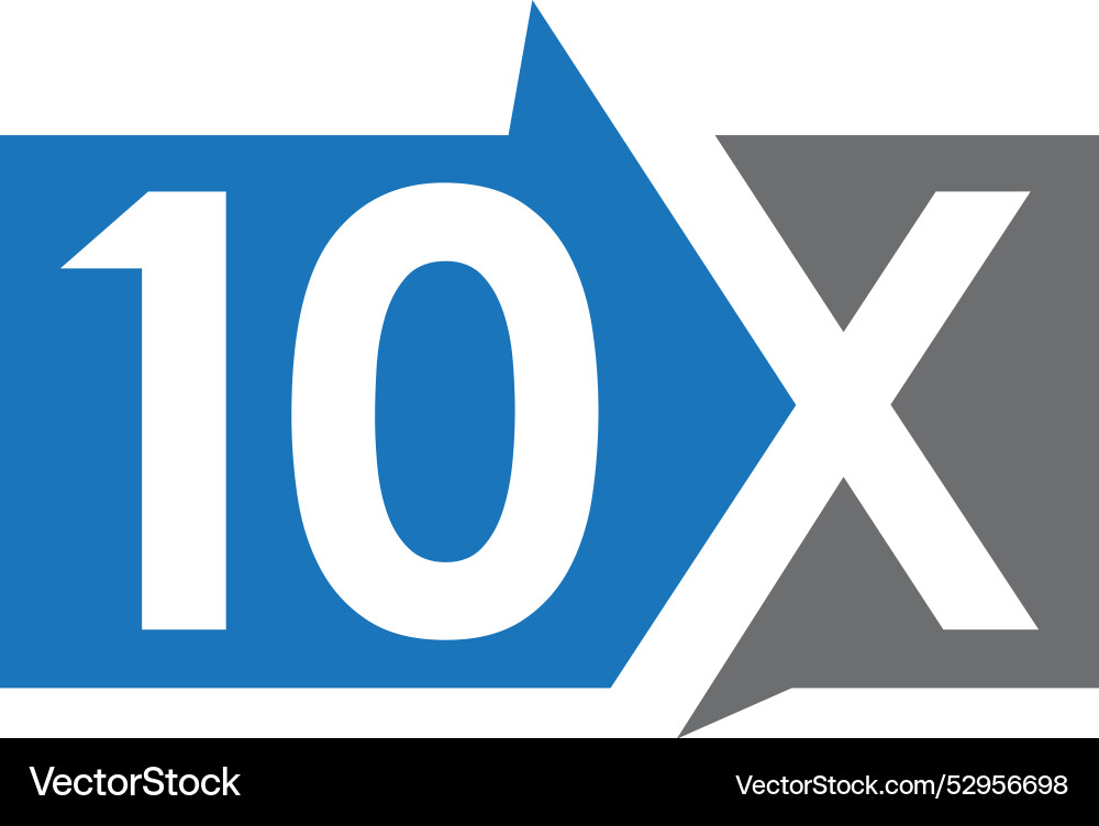 10x logo design template Royalty Free Vector Image