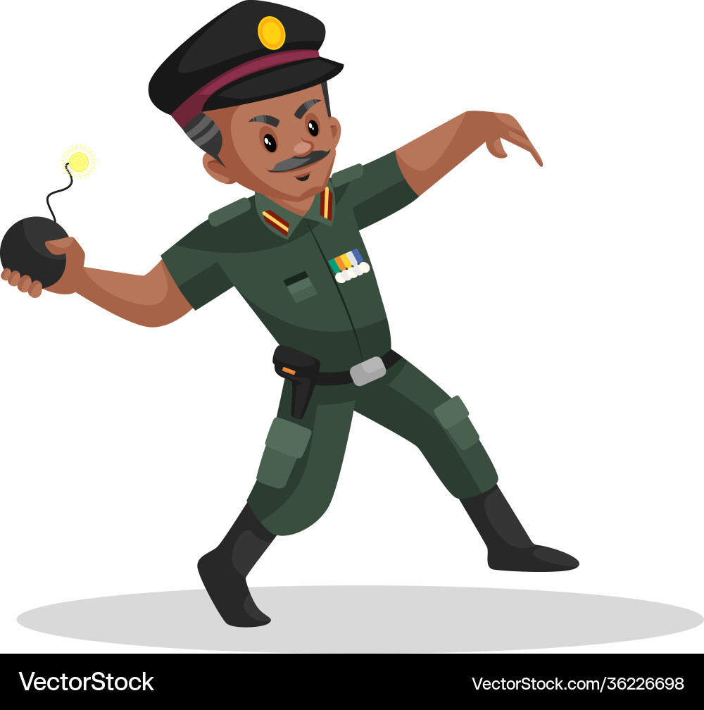 Army man cartoon Royalty Free Vector Image - VectorStock