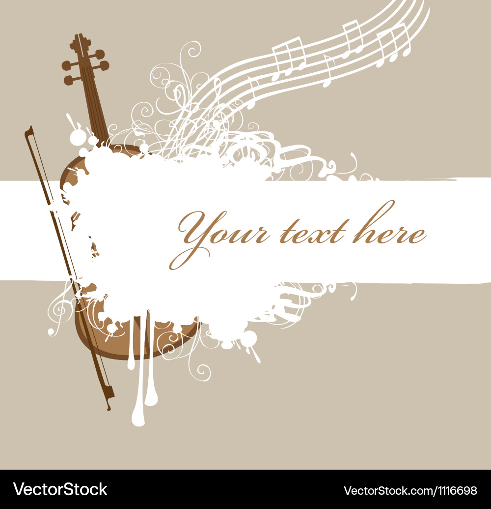 Background violin Royalty Free Vector Image - VectorStock