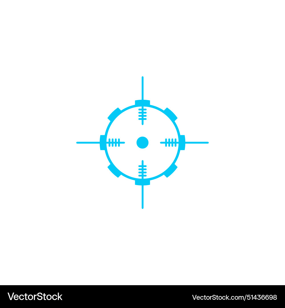 Blue game target in isolated Royalty Free Vector Image