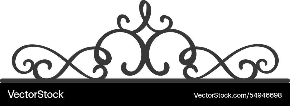 Elegant swirling decorative border forming a Vector Image