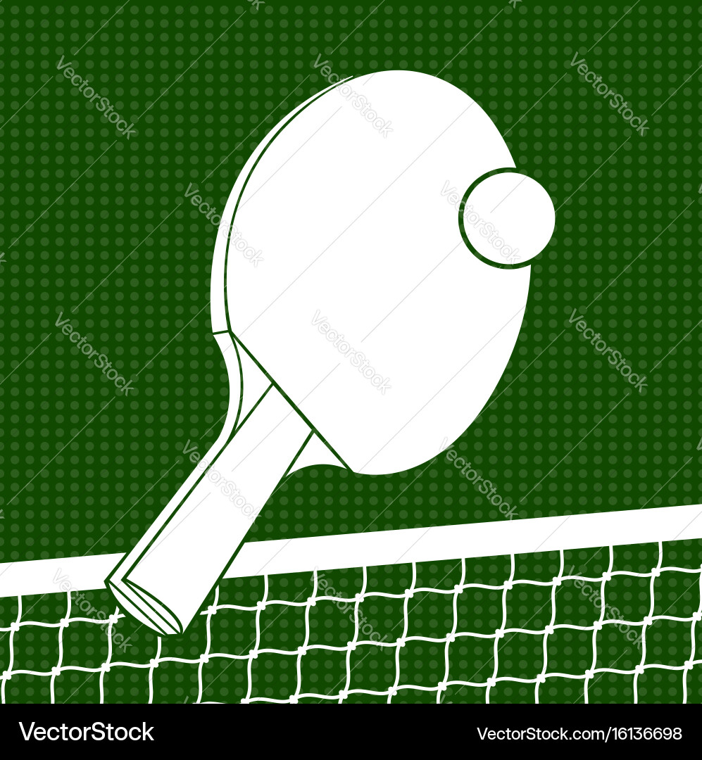 Flat ping pong background Royalty Free Vector Image