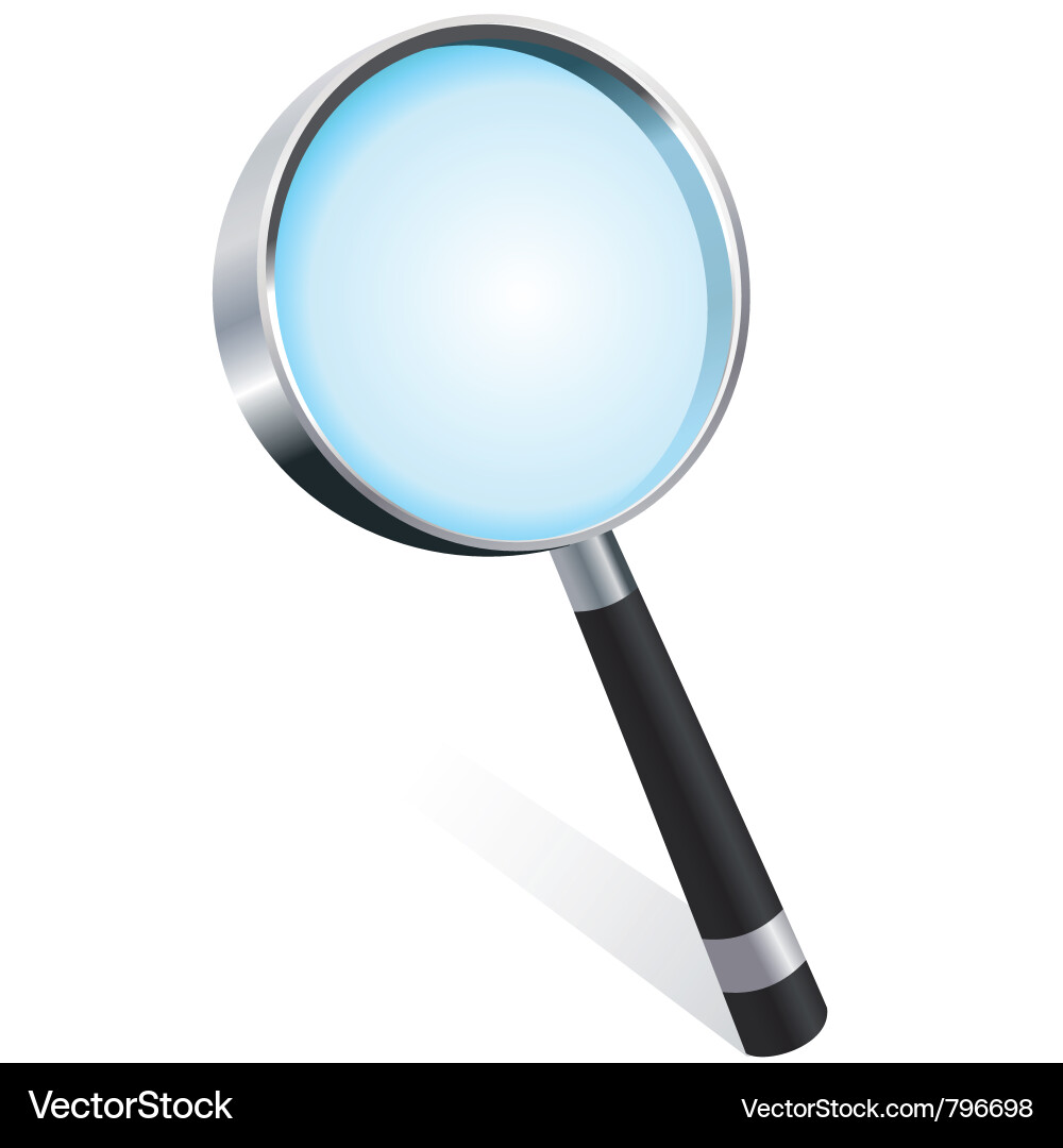 Magnifying glass Royalty Free Vector Image - VectorStock