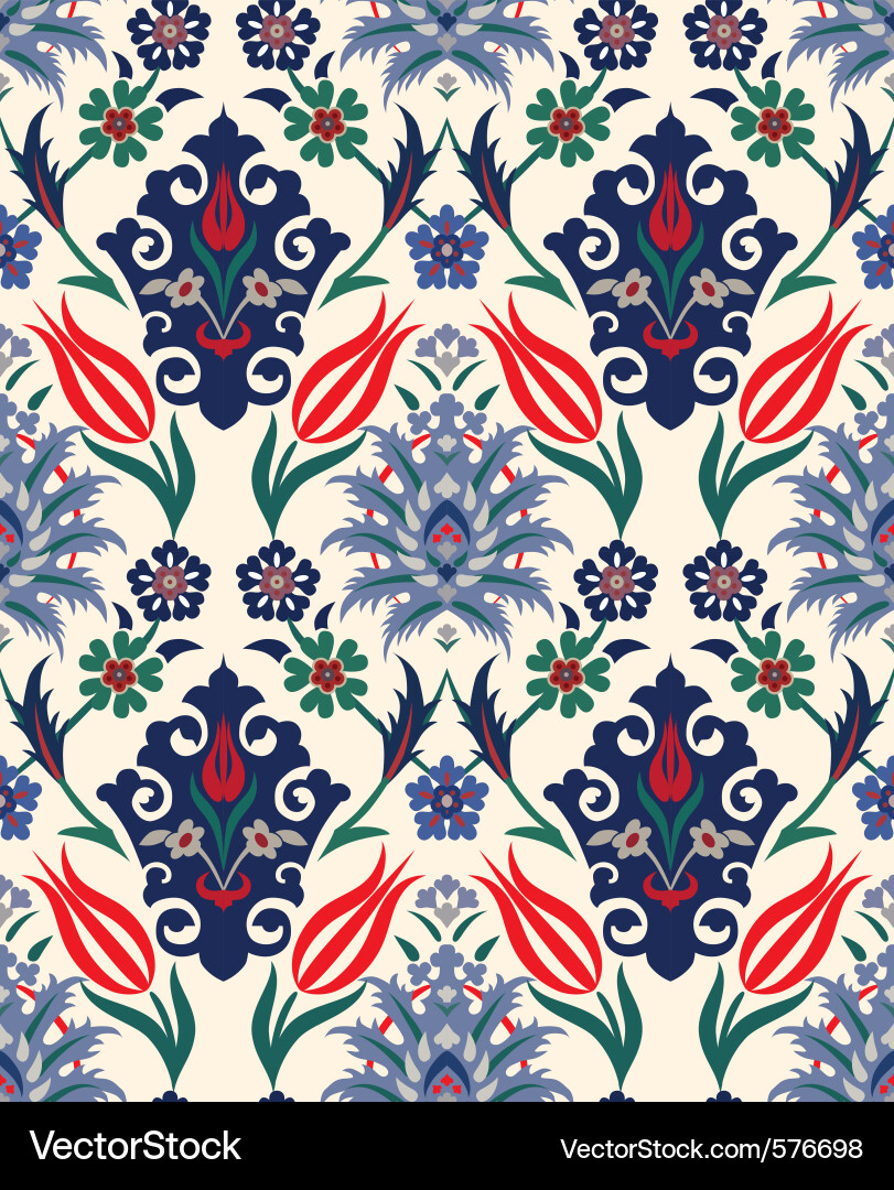 Royal floral seamless background Royalty Free Vector Image