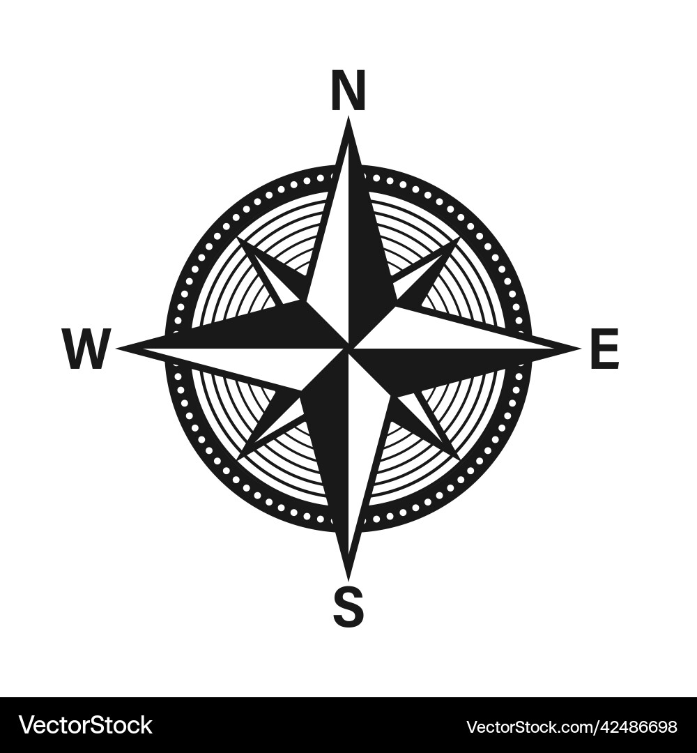 Vintage marine wind rose nautical chart Royalty Free Vector