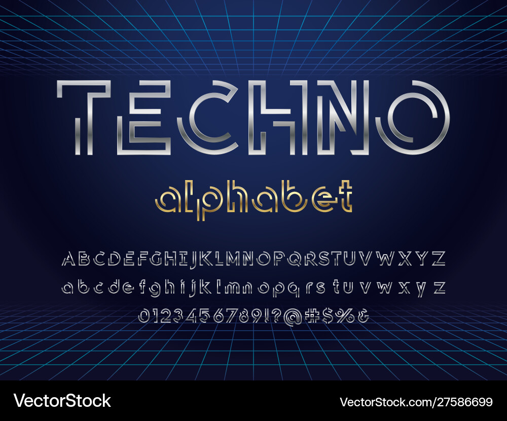 Abstract font Royalty Free Vector Image - VectorStock
