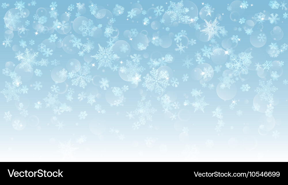 Background of falling snowflakes Royalty Free Vector Image