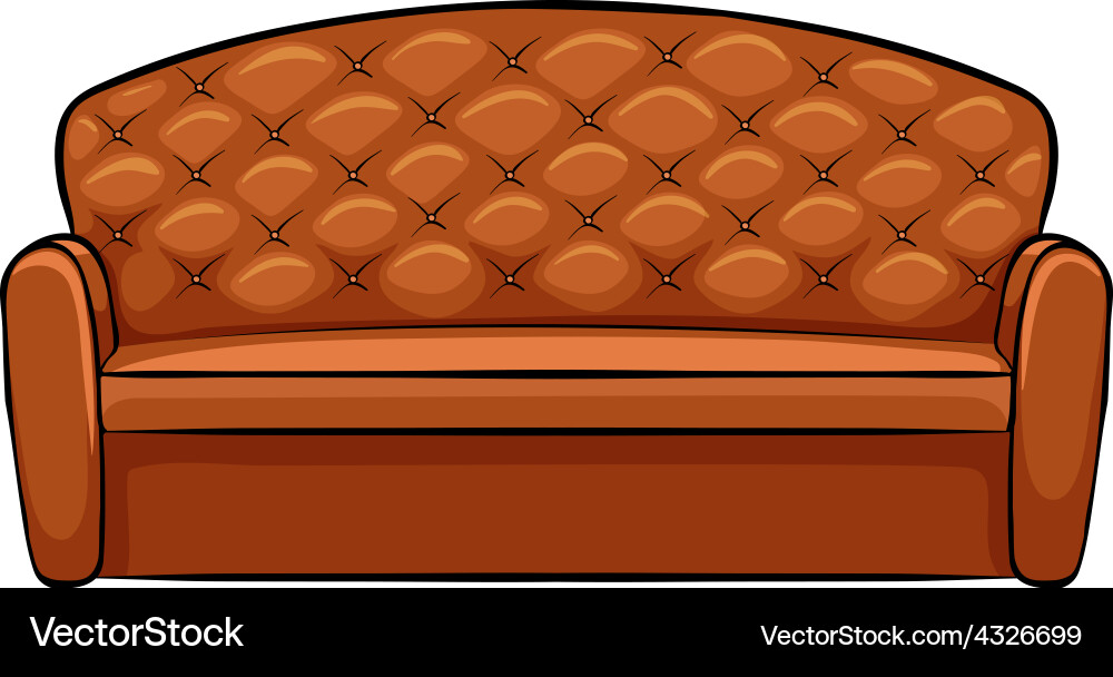 Brown sofa Royalty Free Vector Image - VectorStock