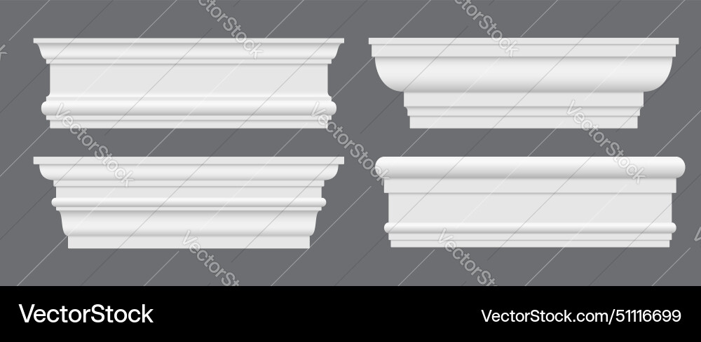 Moulding cornice trim molding house ledge Vector Image