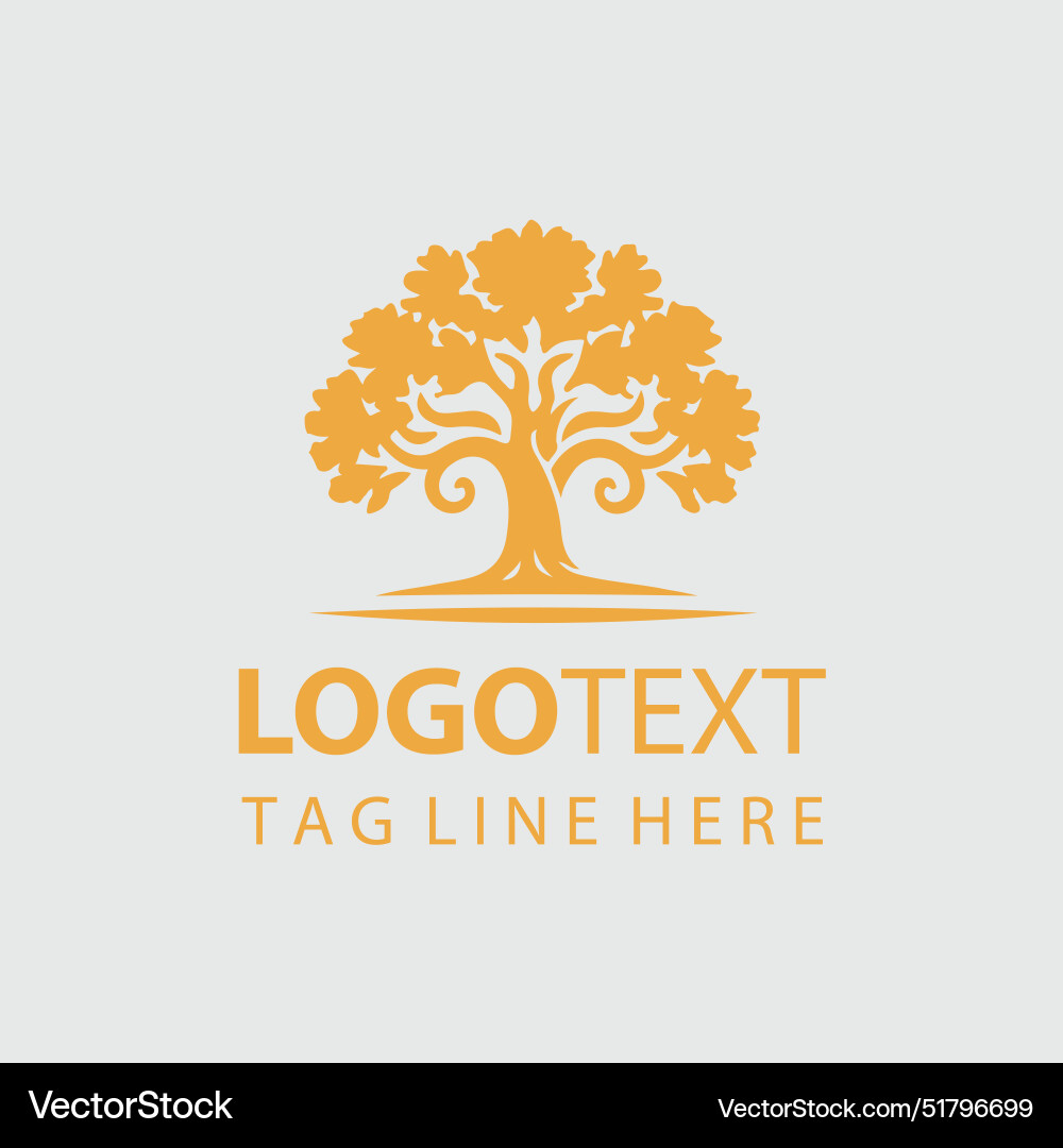 Oak tree logo Royalty Free Vector Image - VectorStock